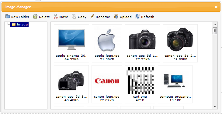 Image Manager - OpenCart Documentation
